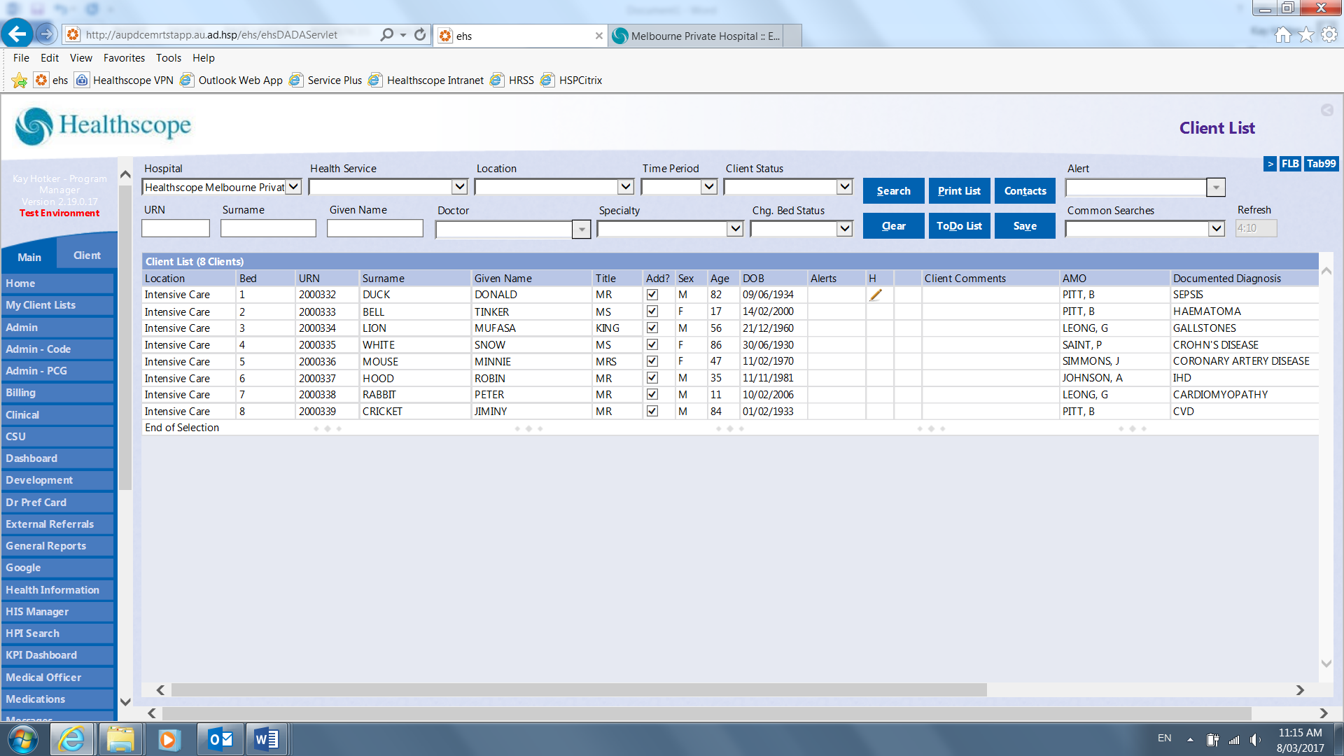 EMRVMO :: Melbourne Private Hospital